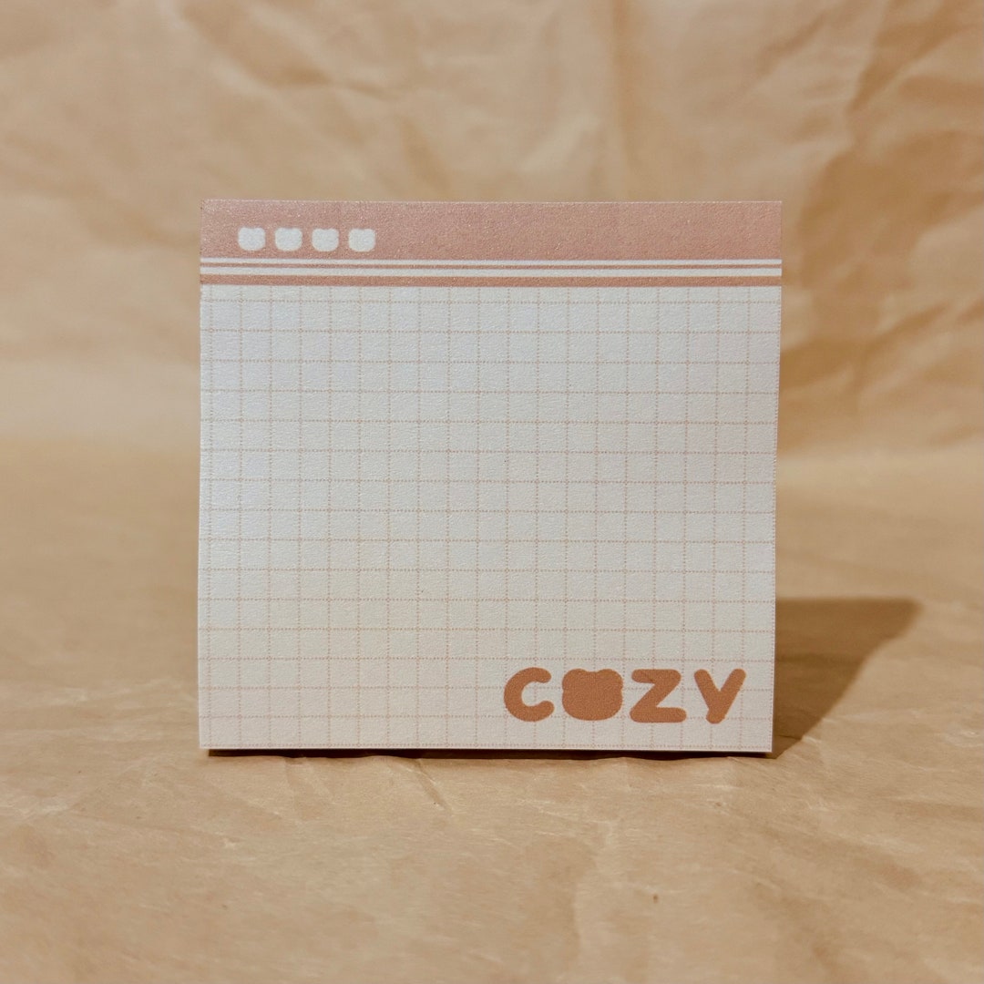 Cute COZY Gridded Sticky Note - Sticky Note - Decorative Memo and Notes ...
