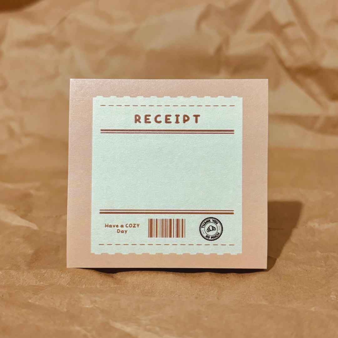 Cute Receipt Sticky Note - Sticky Note - Decorative Memo and Notes ...