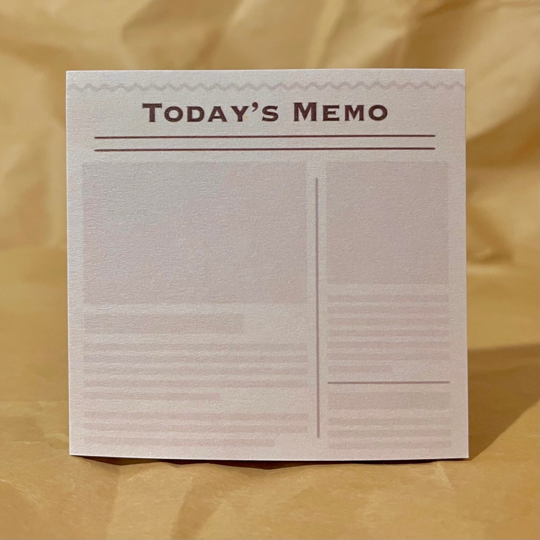 Cute Newspaper Inspired Sticky Note Sticky Note Decorative Memo and ...