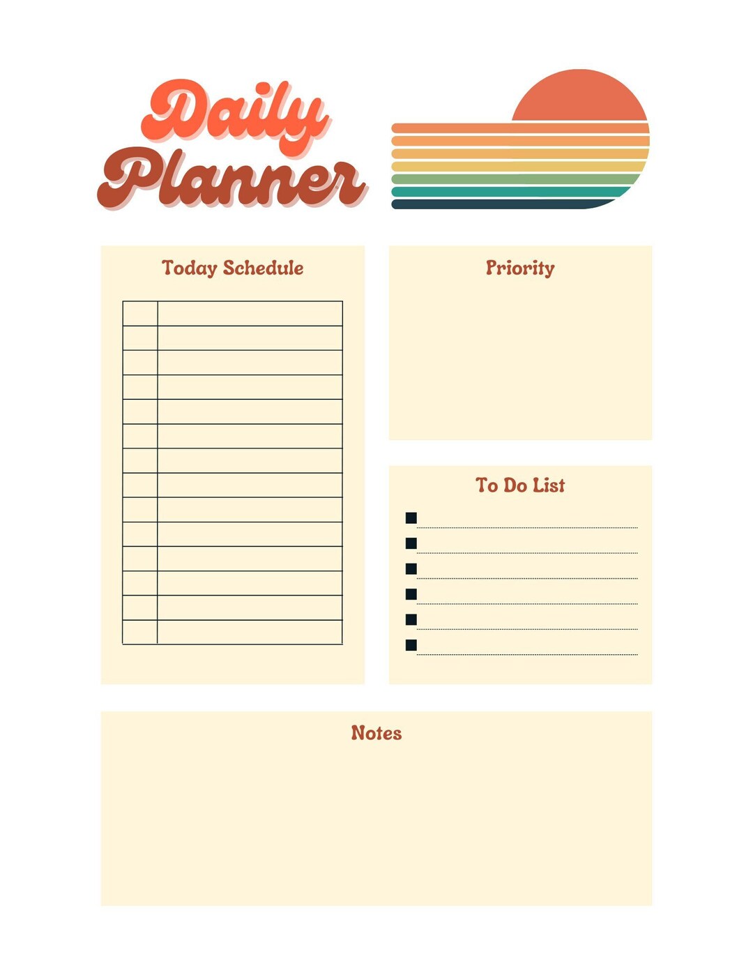 Premium Daily Planner Digital Daily Planner iPad Daily - Etsy