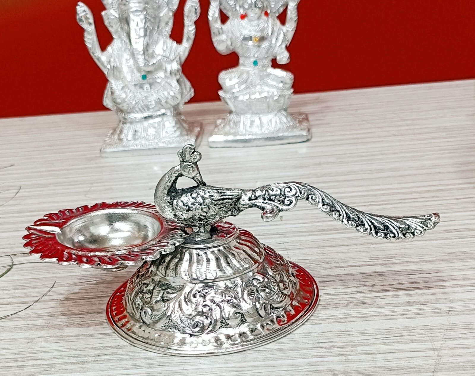 German Silver Designer Diya/ Deepam for Home Décor/ Showpiece, Gift ...