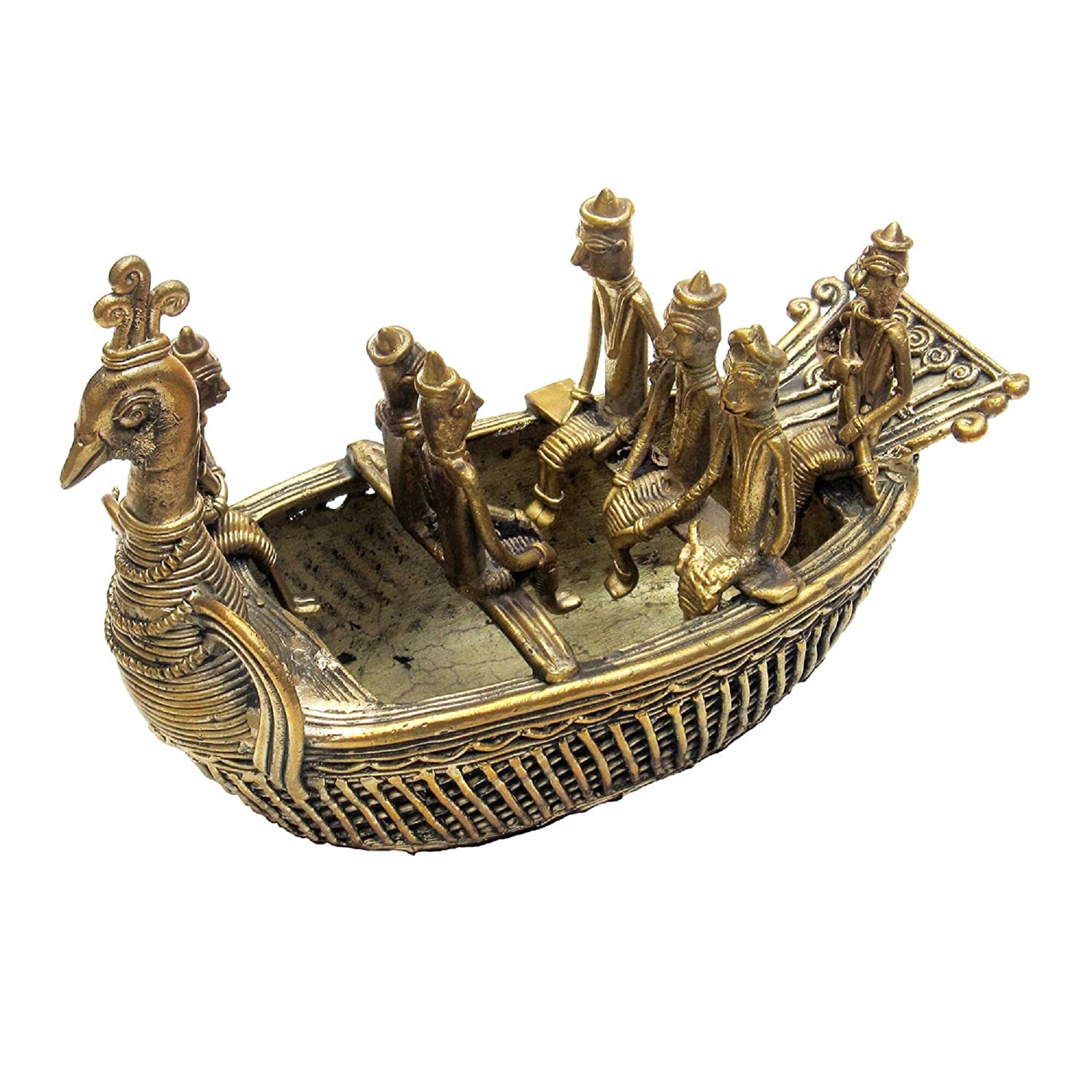Brass Boat/ Durga Statue / Owl Pair/elephant/ Tribal Set/lamp/dancing ...