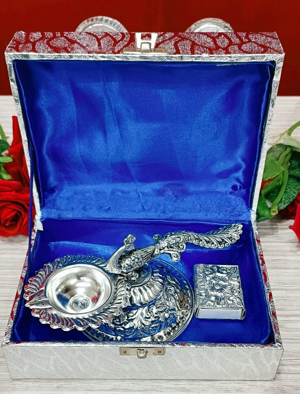 German Silver Designer Diya/ Deepam for Home Décor/ Showpiece, Gift ...