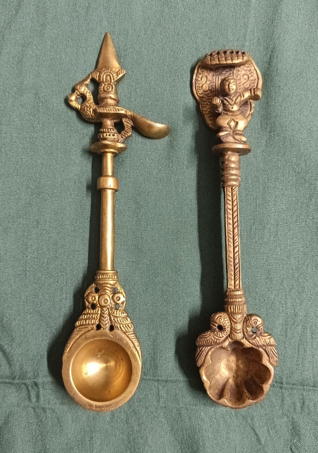 Brass Ayodhya Ram Mandir Statue/brass Havan Spoon Combo /nandi Cow ...