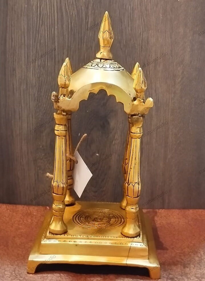 Brass Ayodhya Ram Mandir Statue/brass Havan Spoon Combo /nandi Cow ...