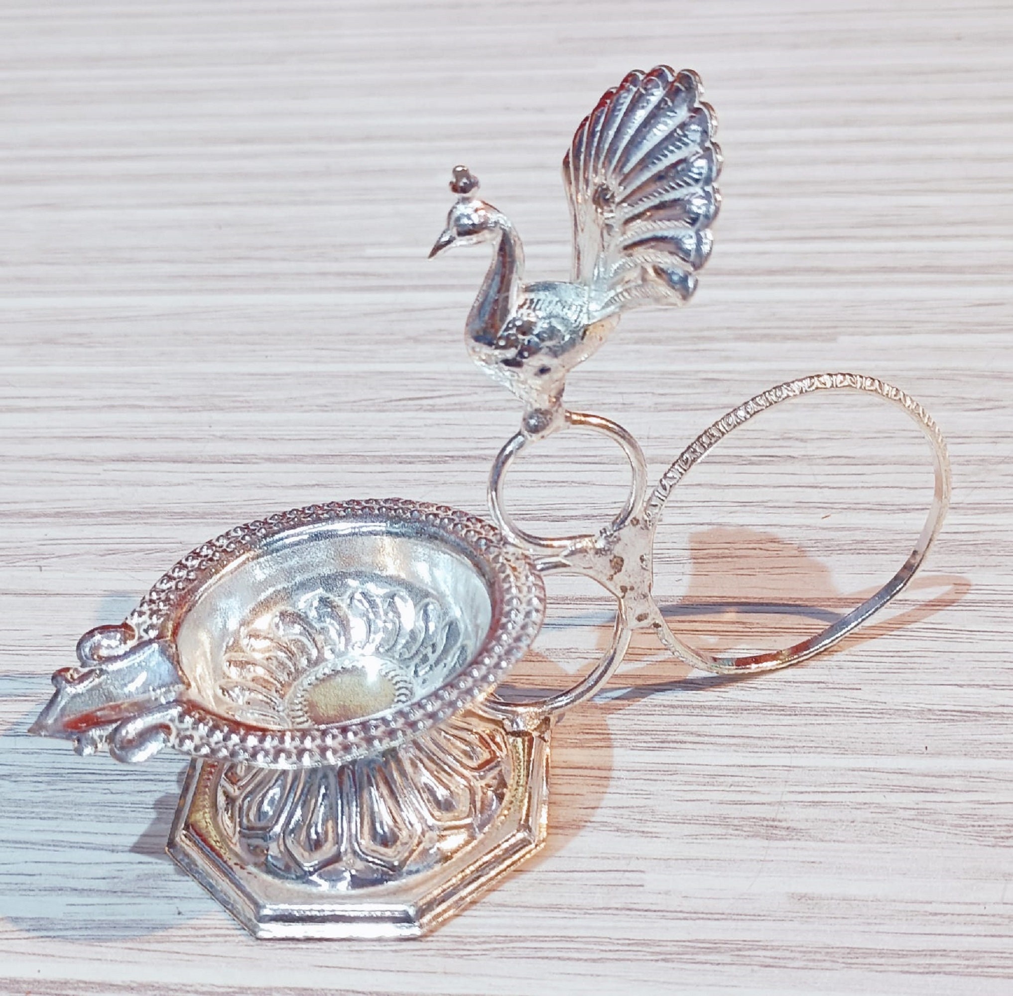 German Silver Designer Diya/ Deepam for Home Décor/ Showpiece, Gift ...