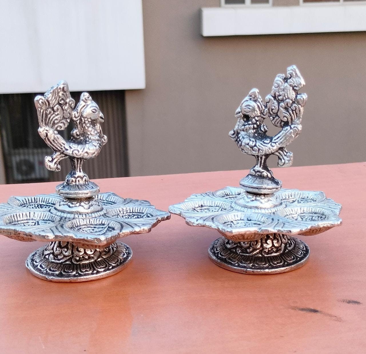 German Silver Designer Diya/ Deepam for Home Décor/ Showpiece, Gift ...