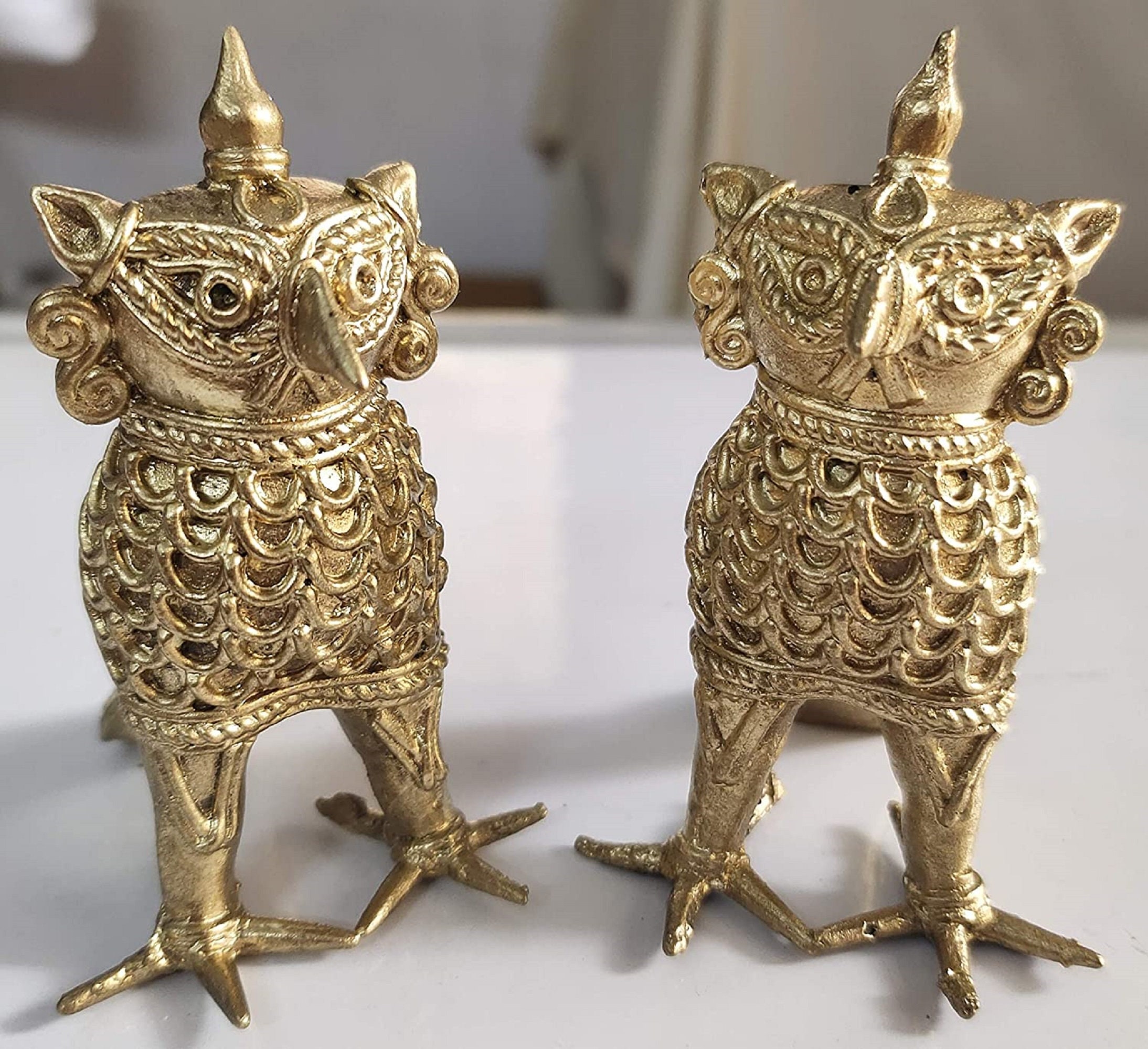 Brass Boat/ Durga Statue / Owl Pair/elephant/ Tribal Set/lamp/dancing ...