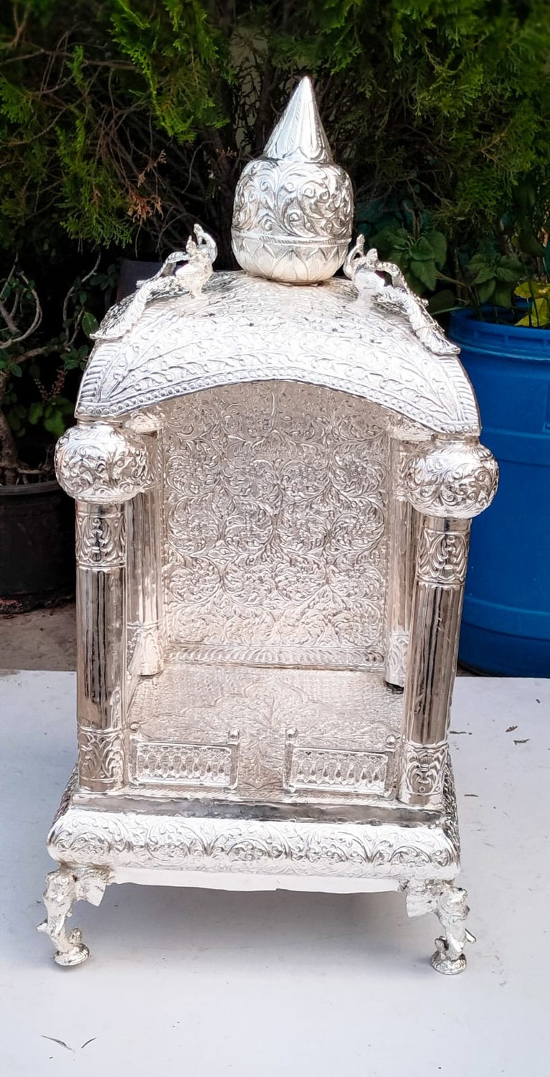 German Silver Temple/ Pooja Mandir / Puja Ghar /carved - Etsy