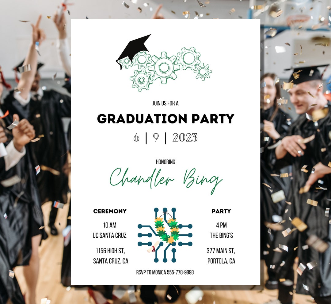 Editable Computer Engineer Graduation Party, Modern Electrical ...