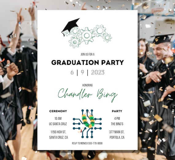 Computer Graduation Party Invitations Printable Luau Graduation