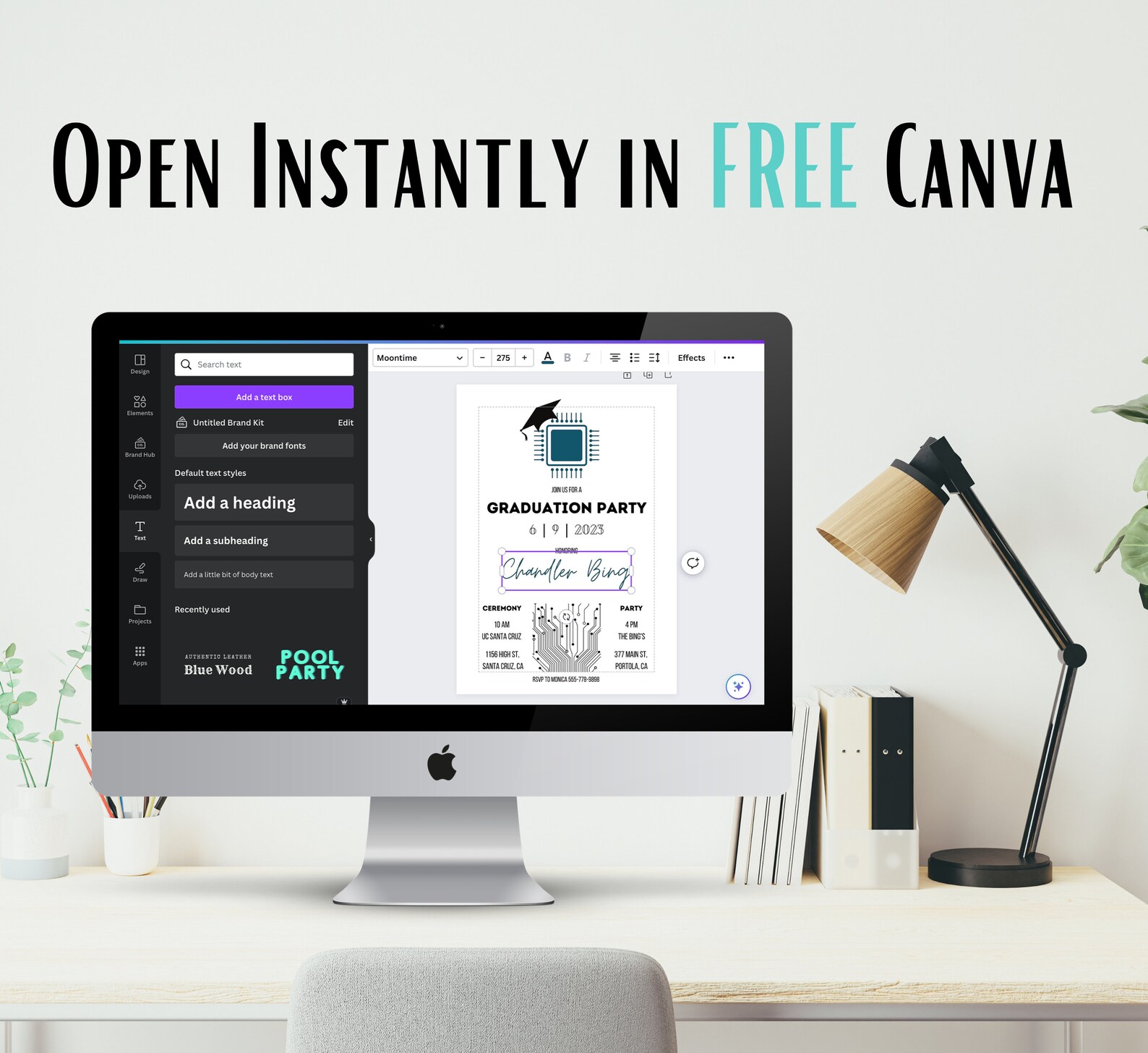Editable Computer Engineer Graduation Party, Modern Electrical ...