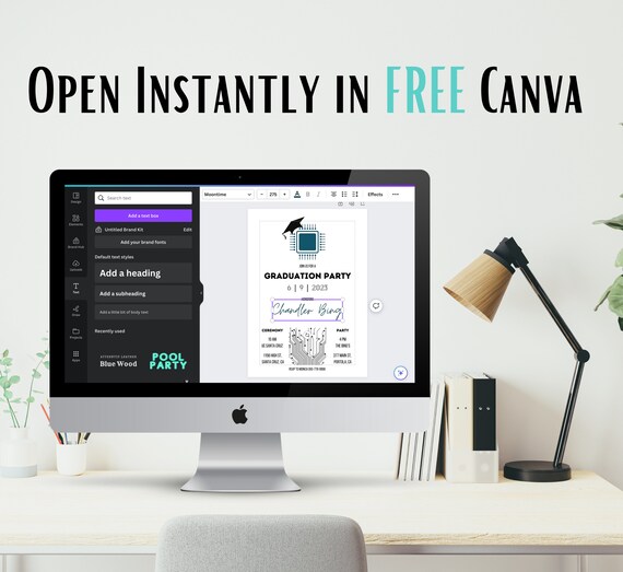 Computer Graduation Party Invitations Printable Luau Graduation