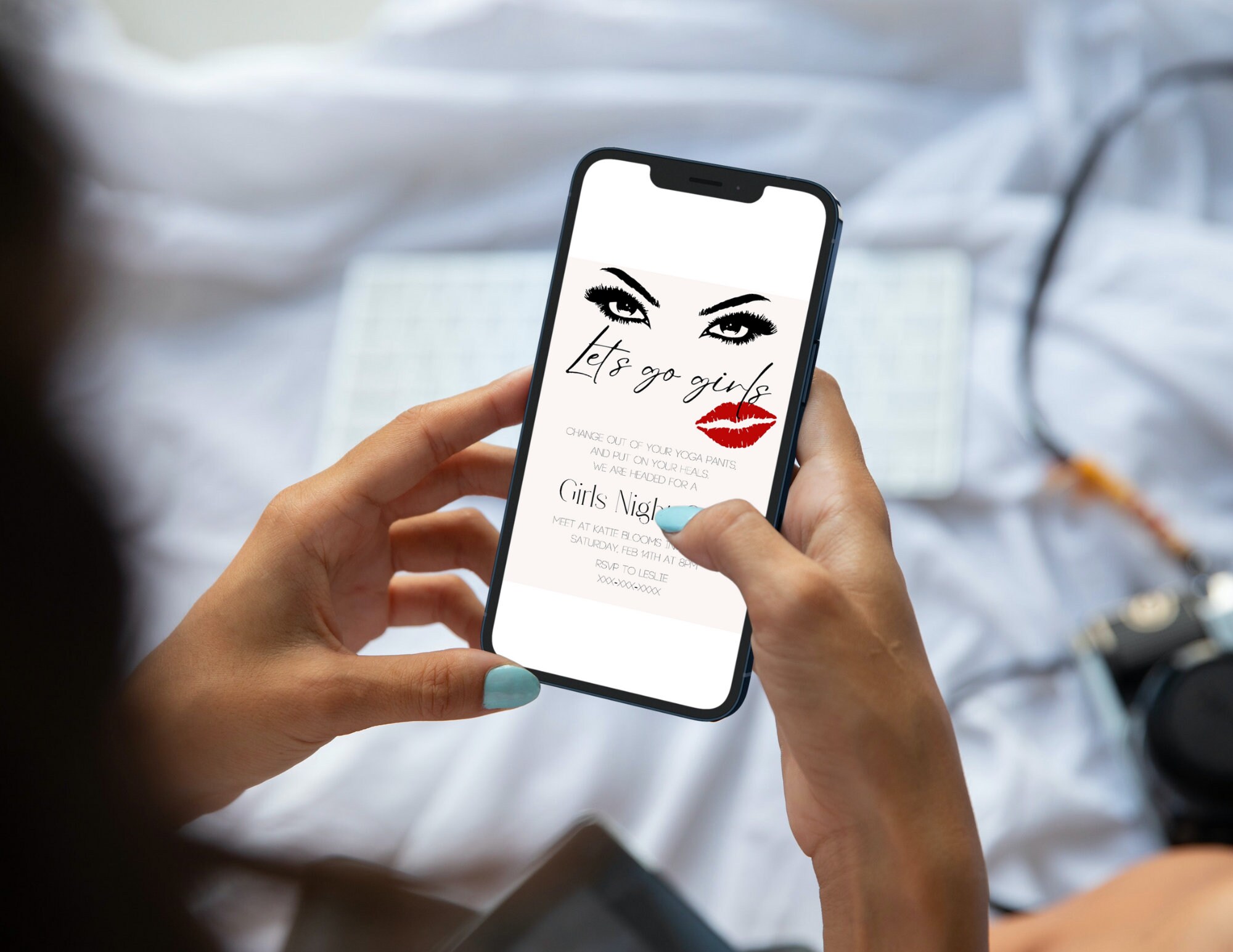 Girls Night Out Invitation, Galentine's Day Invite, Editable Template ...