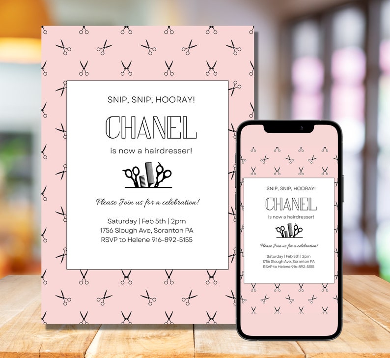 Custom Hairdresser Graduation Party Invite, Cosmetologist Grad ...