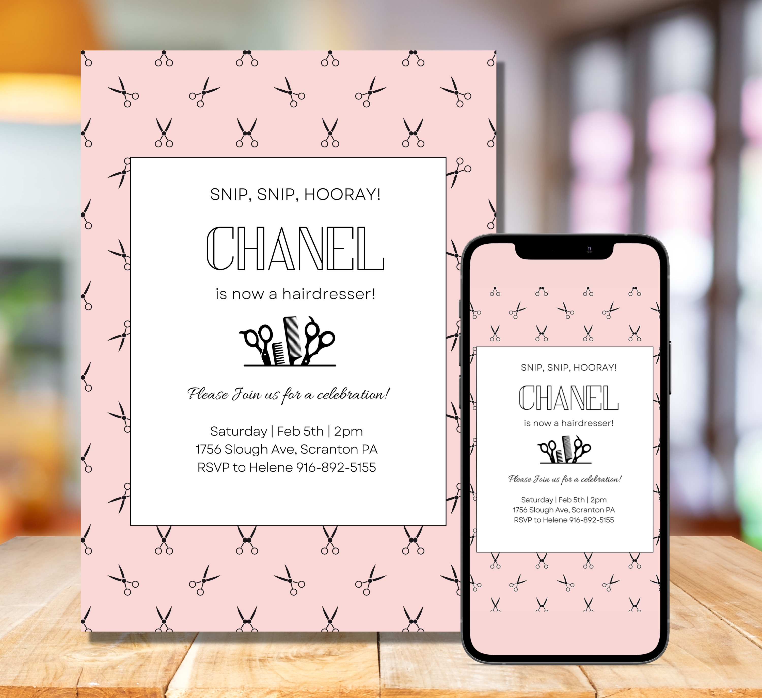 Custom Hairdresser Graduation Party Invite, Cosmetologist Grad ...