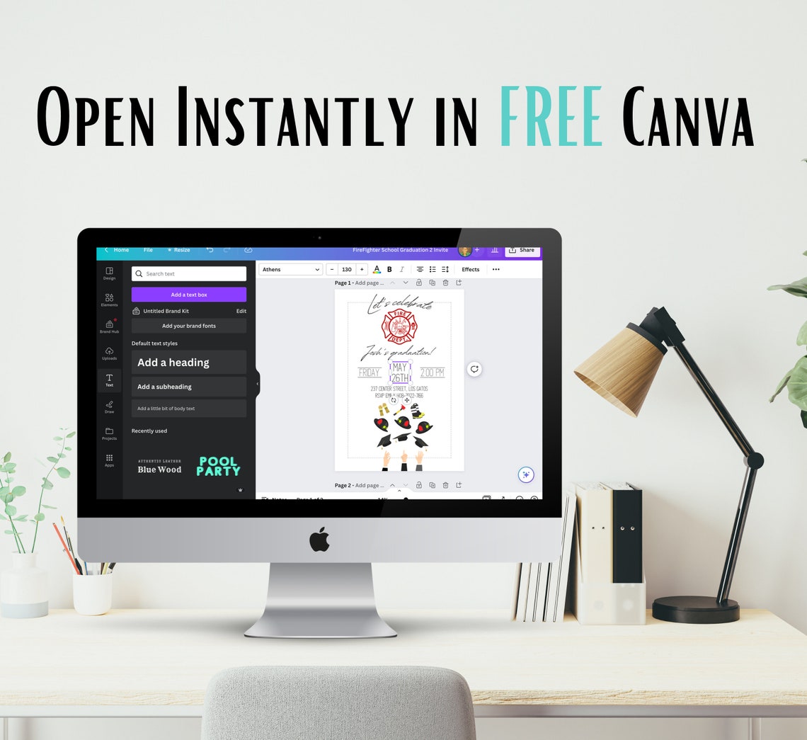 Fire Academy Graduation Party, Firefighter Graduation Invitation ...