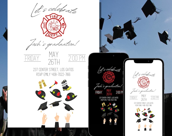 Fireman Graduation Card - You Did It Congrats Congratulations Fire ...