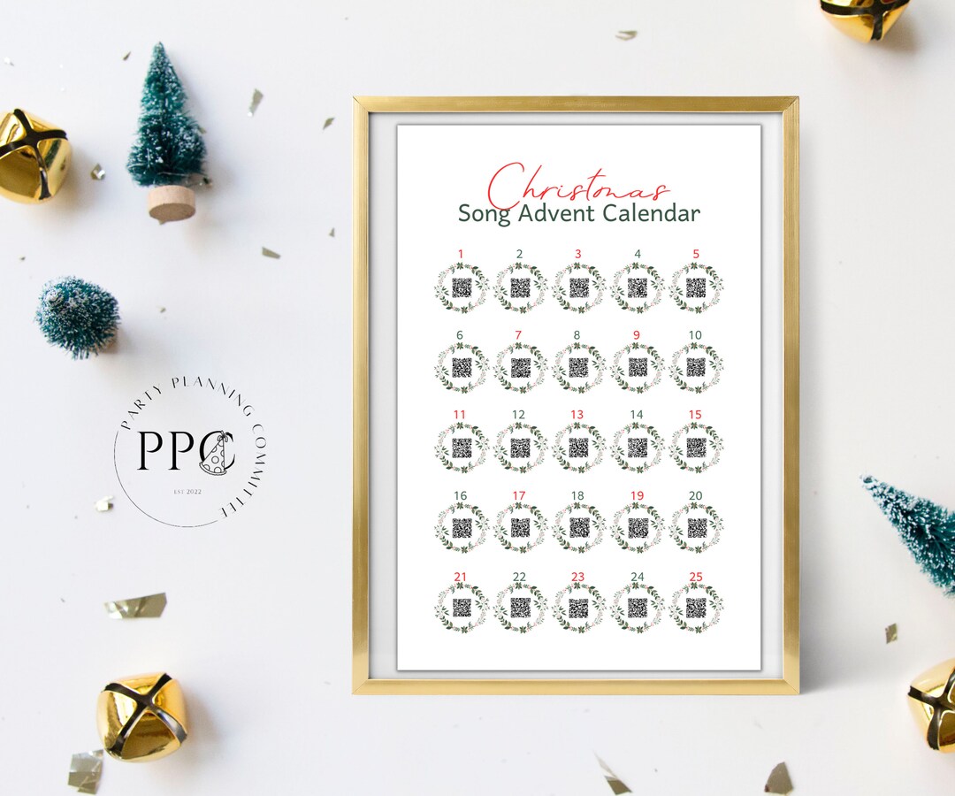 Advent Calendar for Adults, Christmas Song Countdown Advent Calendar ...