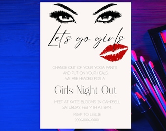 Girls Day Out Birthday Invitation - Etsy