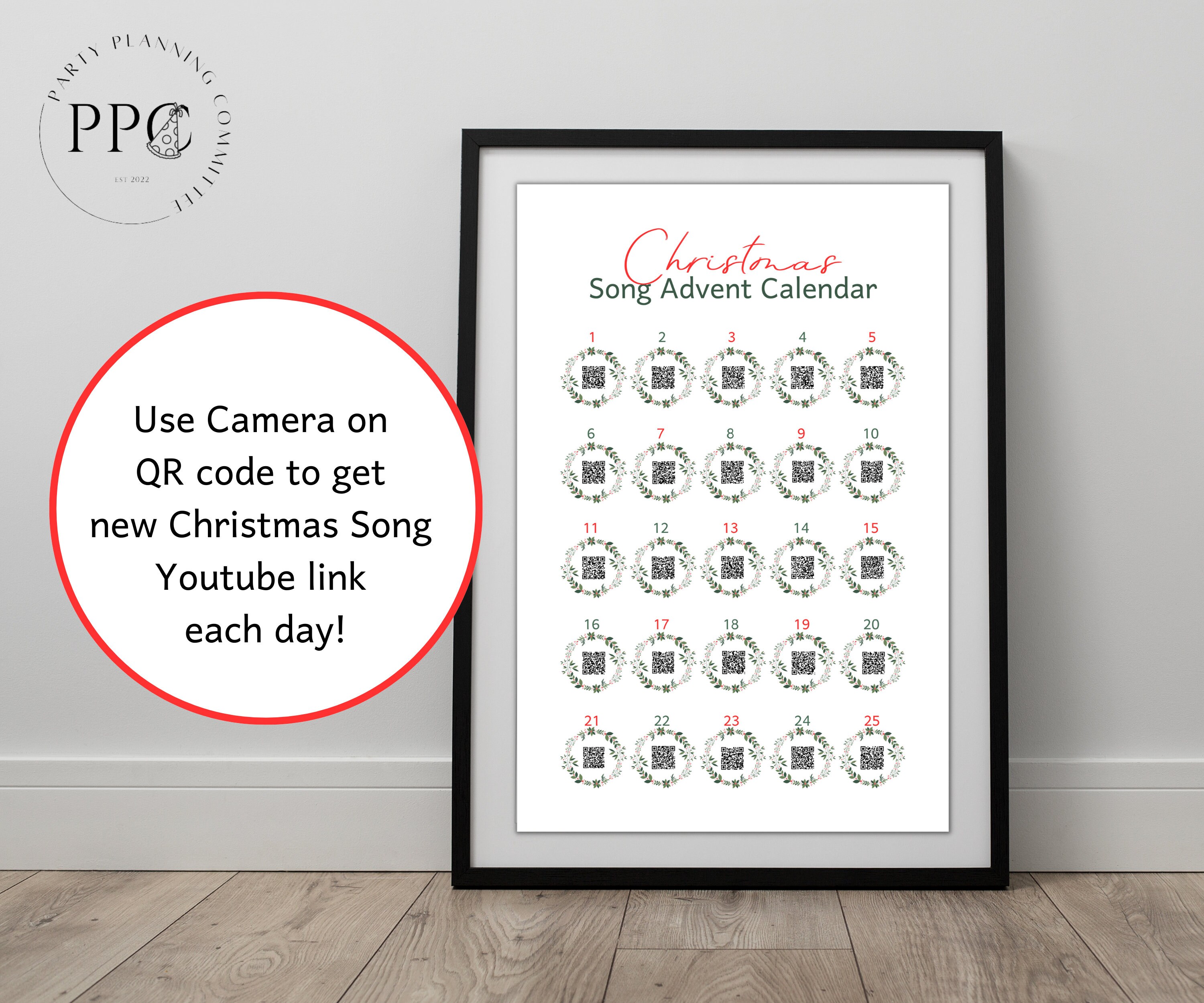 Advent Calendar for Adults, Christmas Song Countdown Advent Calendar ...