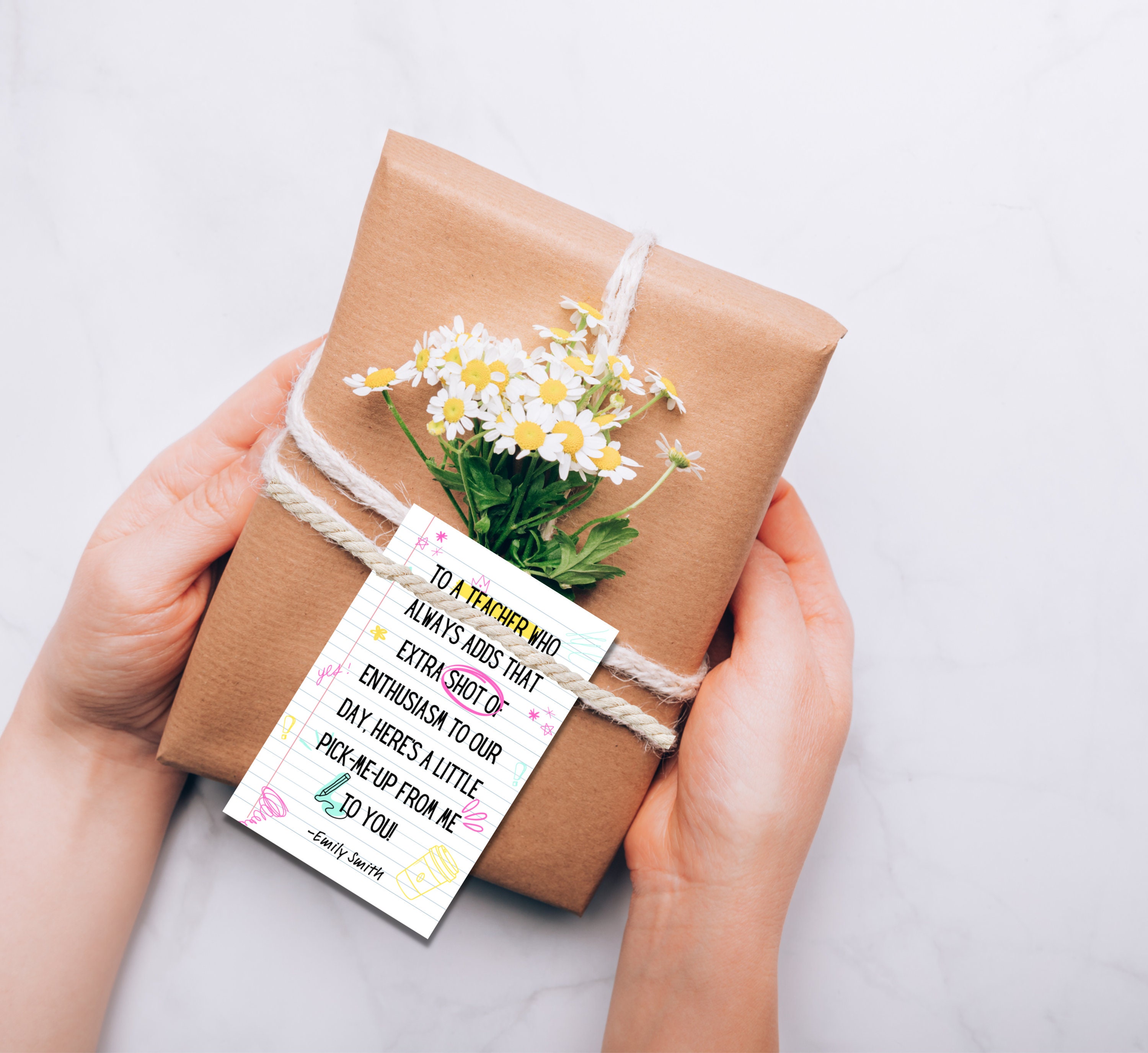 Summer Teacher Appreciation Gift Tag, Gift Card Tag, Starbucks Coffee ...