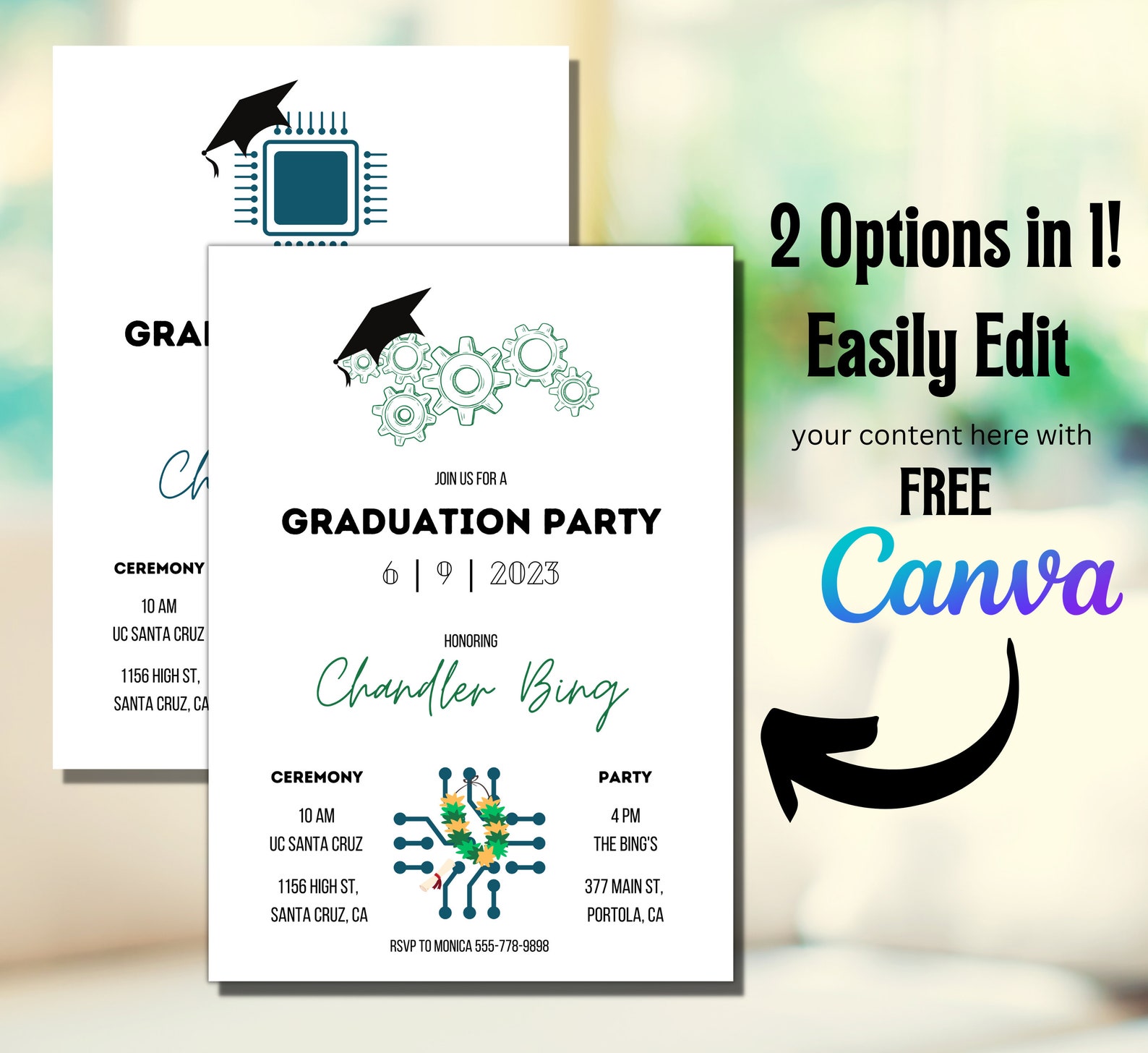 Editable Computer Engineer Graduation Party, Modern Electrical ...