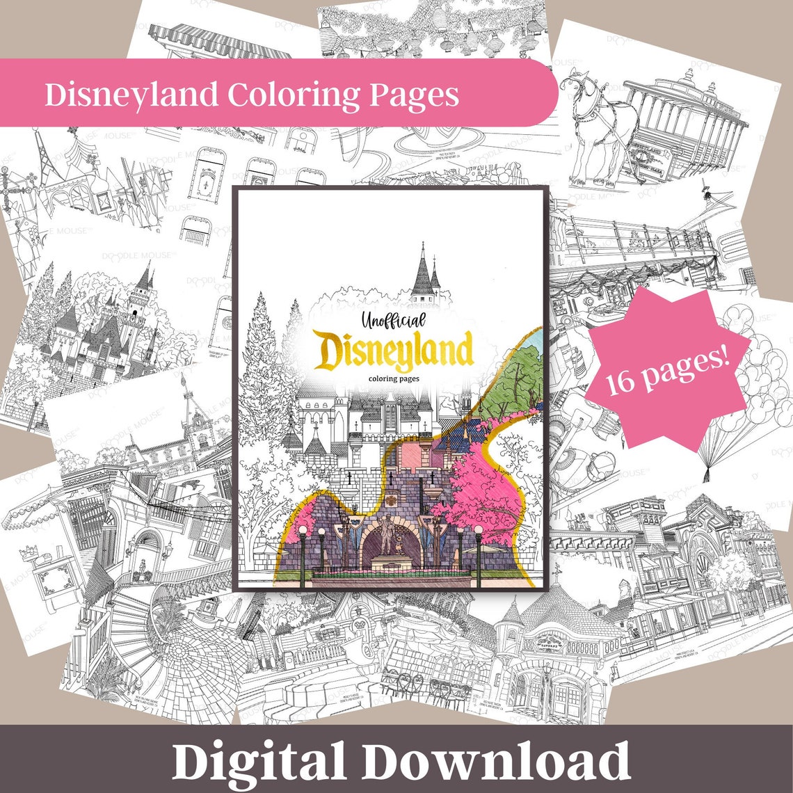 Digital Download: Disneyland Coloring Pages - Unlock the Magic at Home ...