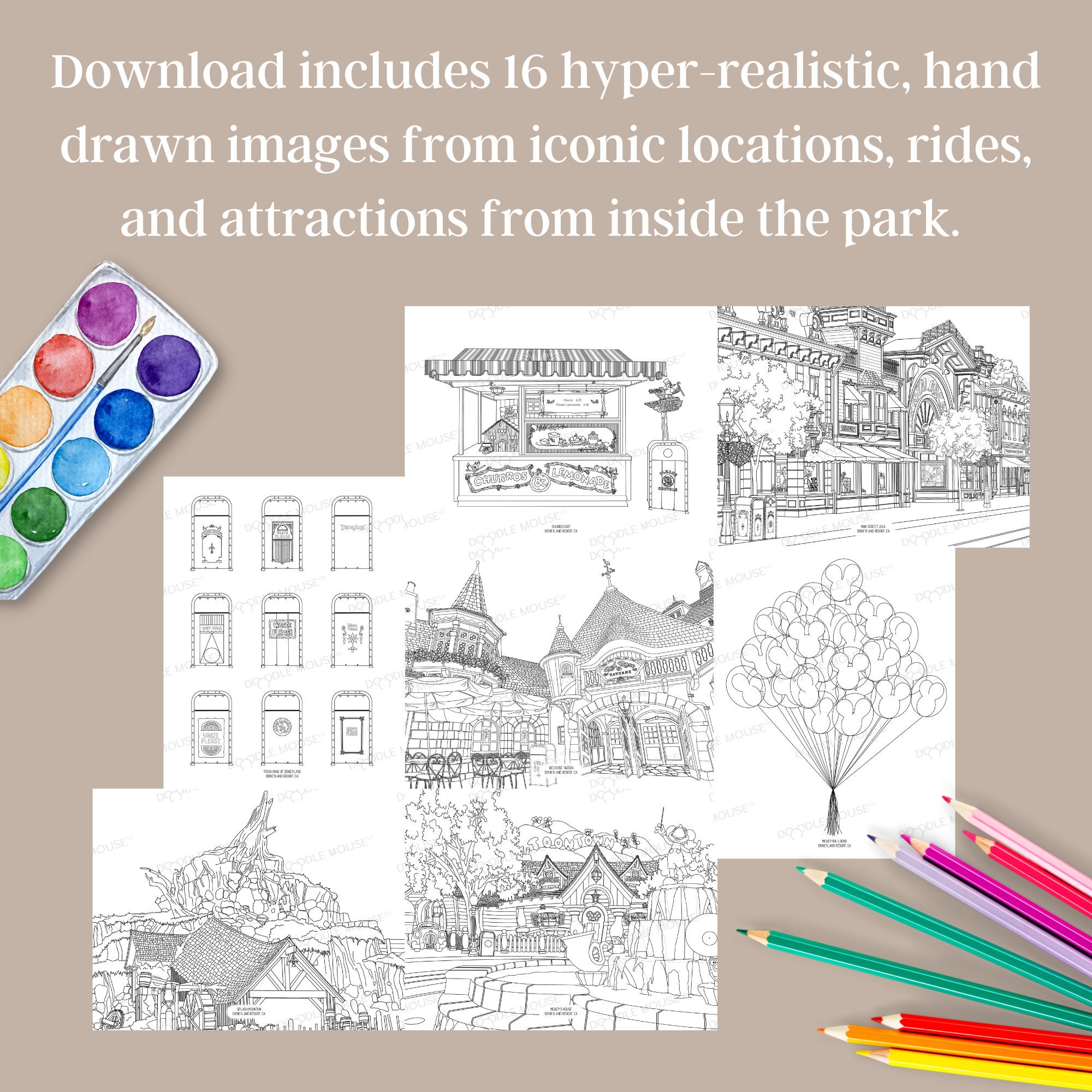 Digital Download: Disneyland Coloring Pages - Unlock the Magic at Home ...