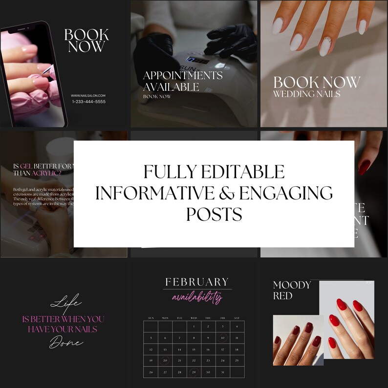 Nail Artist Instagram Templates | Nails Instagram Post | Nail Salon ...