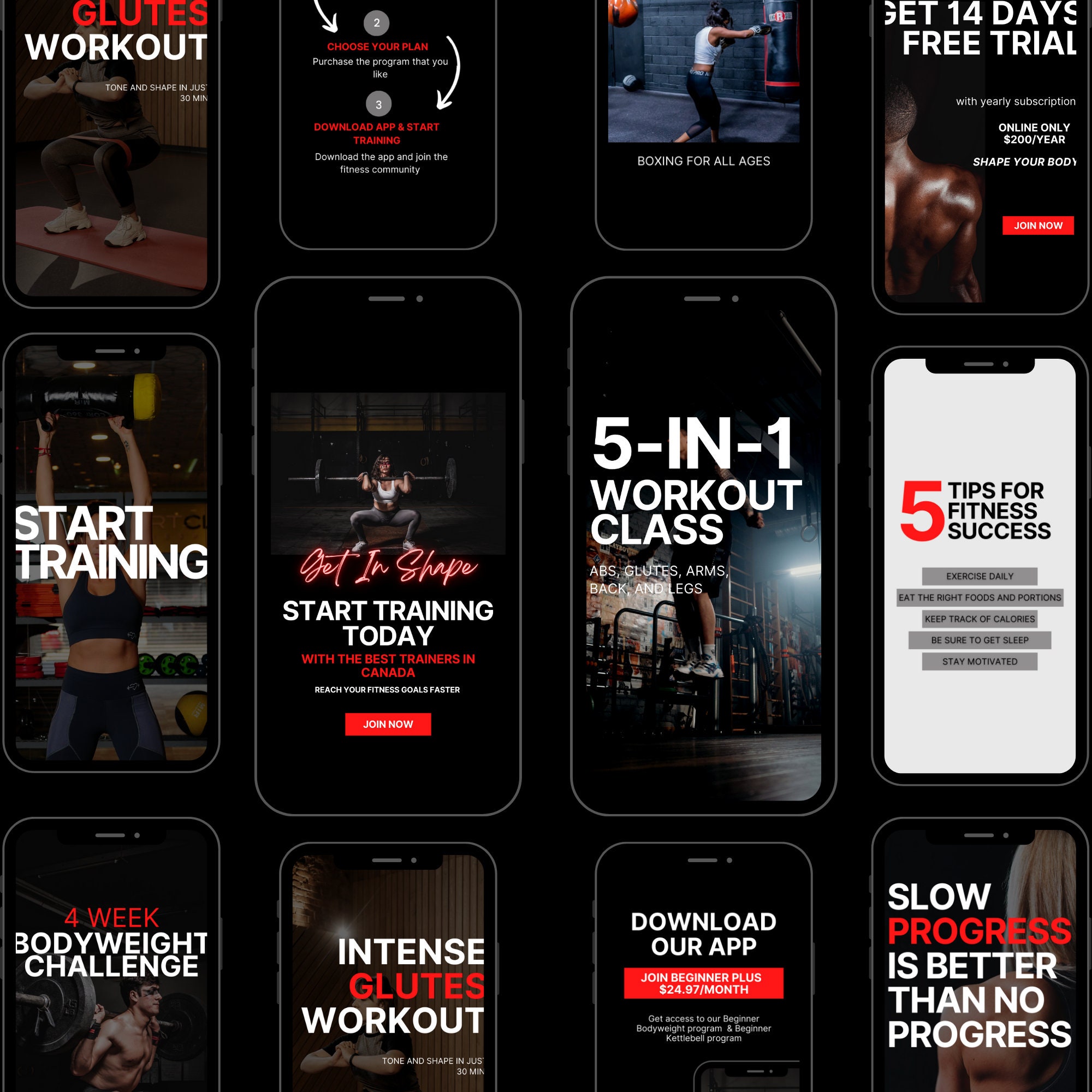 Fitness Social Media Posts/stories | Informative Instagram Posts ...