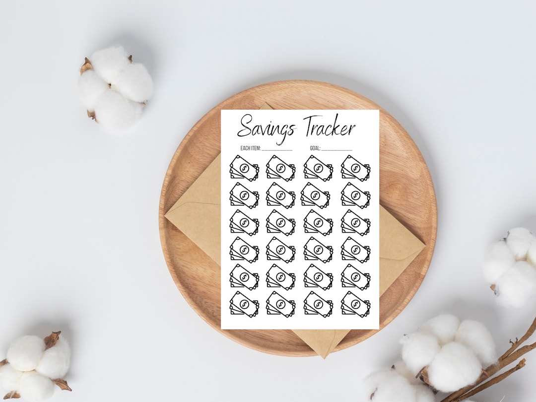 Savings Tracker Coloring Sheet Printable | Coloring Sheet | Savings ...