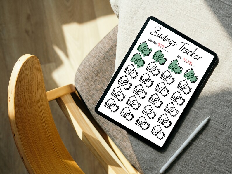 Savings Tracker Coloring Sheet Printable | Coloring Sheet | Savings ...