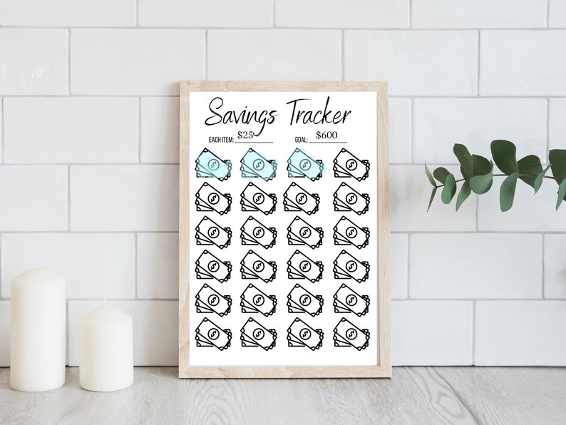 Savings Tracker Coloring Sheet Printable | Coloring Sheet | Savings ...