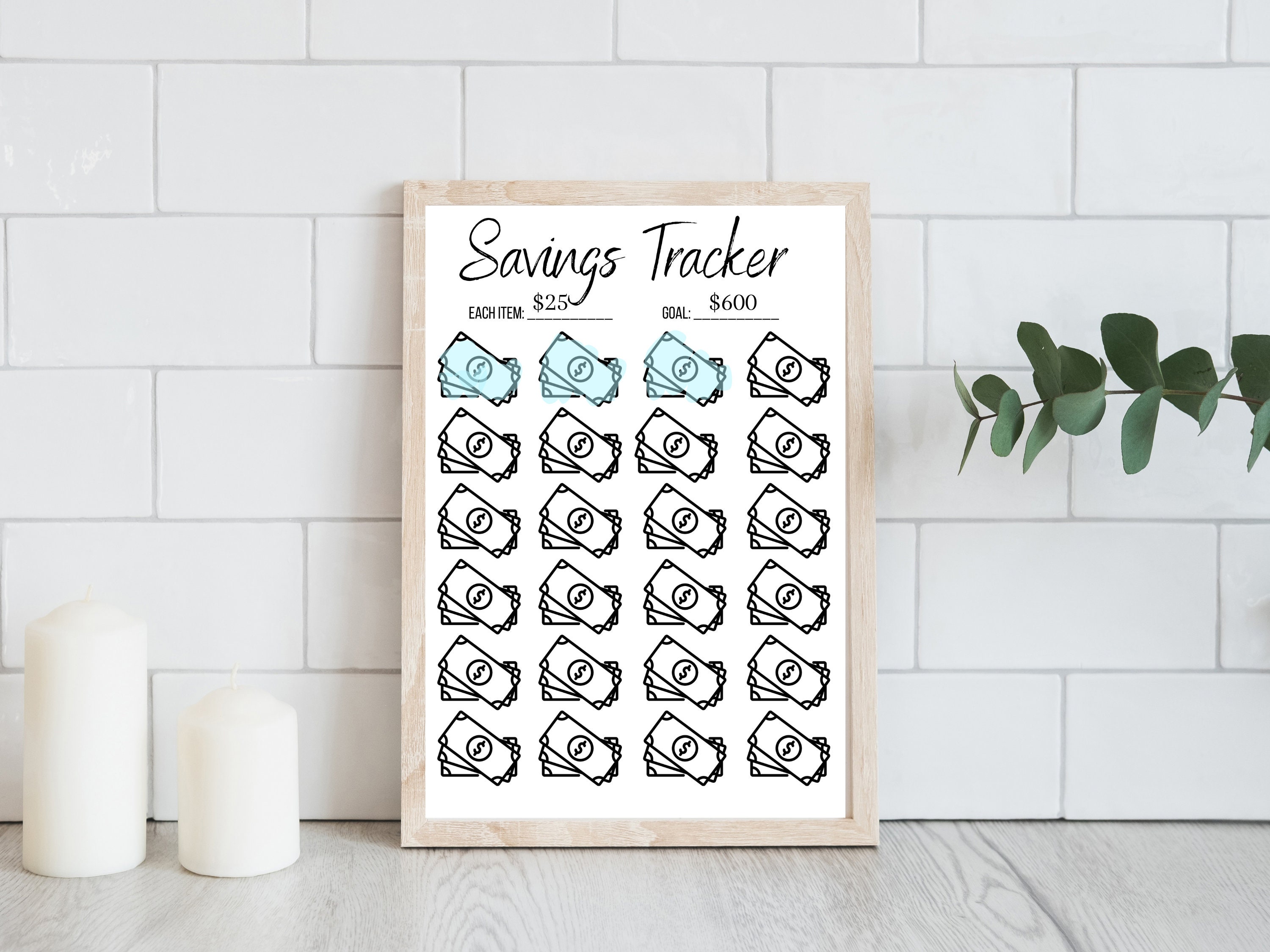 Savings Tracker Coloring Sheet Printable | Coloring Sheet | Savings ...