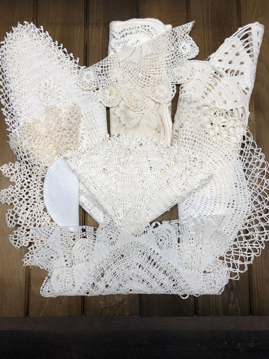 Vintage Doilies Assorted Crochet Sewing Quilting Embellishments ...