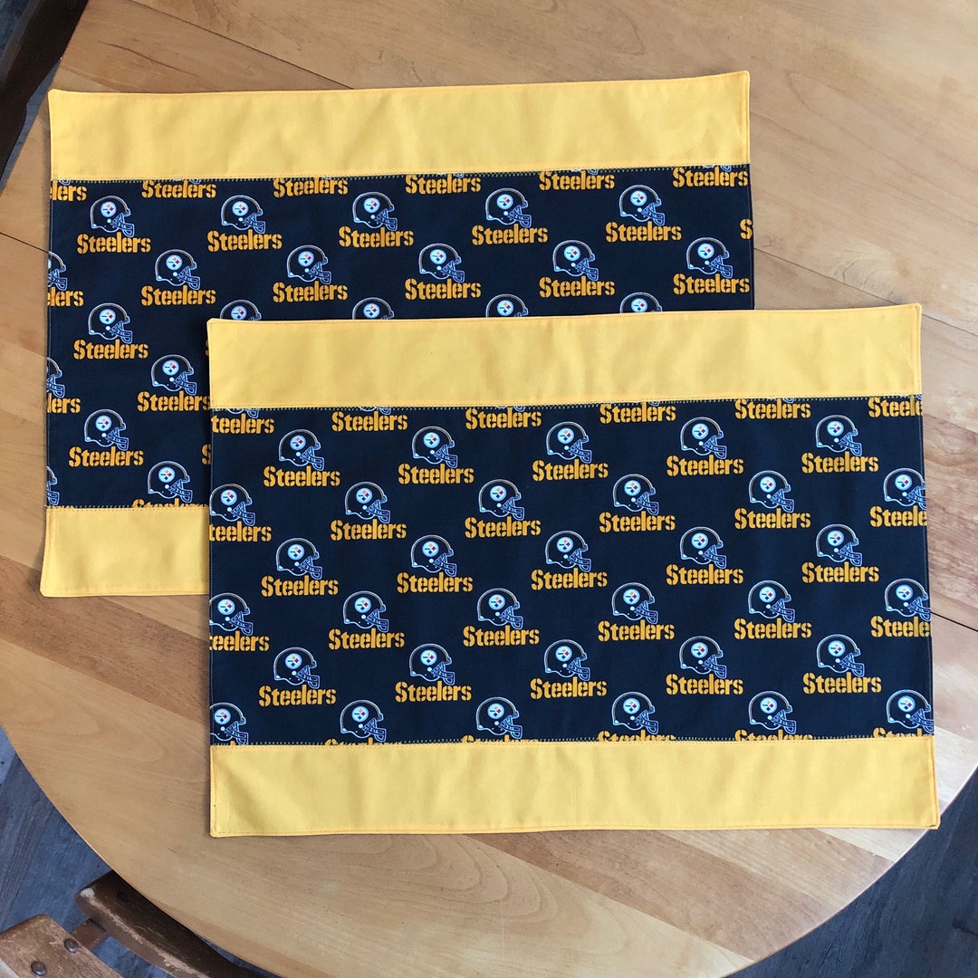 NFL Pittsburgh Steelers Cotton Fabric Table Mats NFL Gameday Football ...