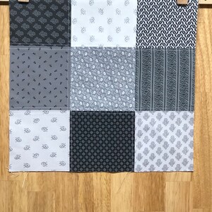 Gray Patchwork Cotton Fabric Pieces: Urban Farmhouse Style, Set of 3 - Etsy