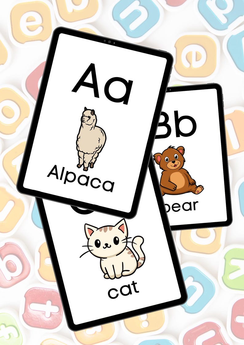 ABC Animal Flashcards Printable PDF for Kids - Etsy Australia