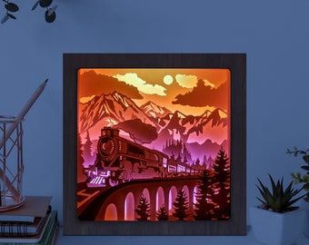 Train Shadow Box - Etsy