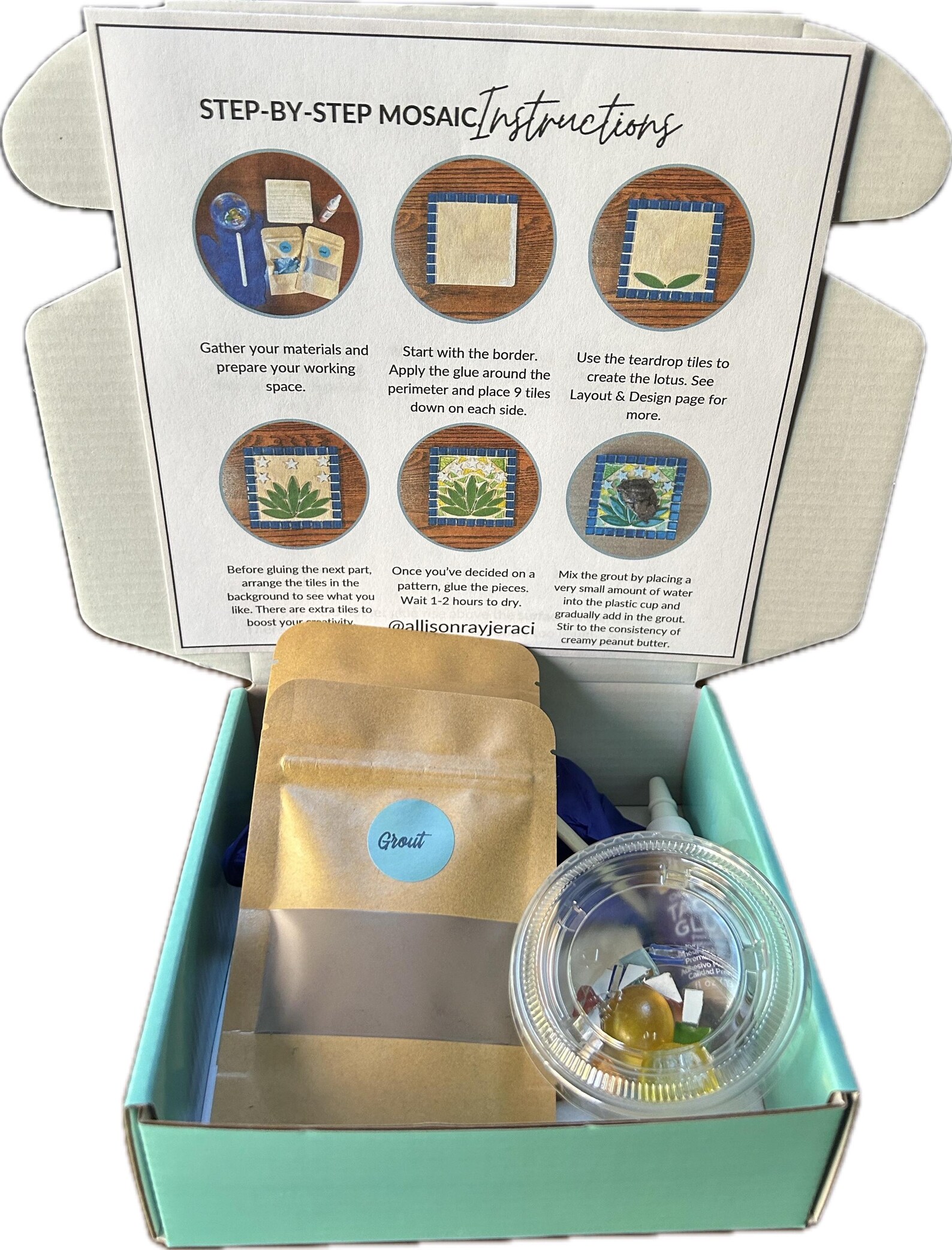 Mosaic Meditation How to Craft Kit for Beginners - Lotus Pattern - Gift ...