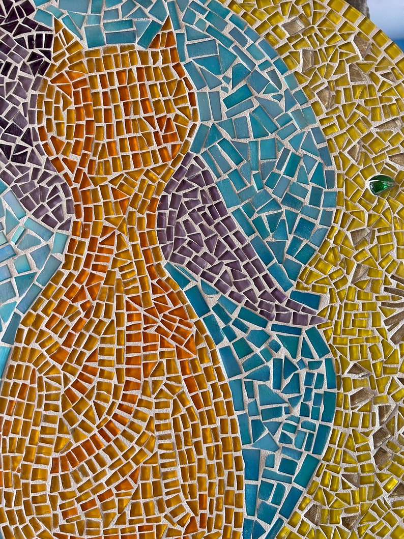 Handmade Moonlit Cat Mosaic Wall Art: Unique Cat Lover Gift - Etsy