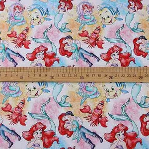 Disney Little Mermaid Ariel Fabric Animation Fabric Cartoon Fabric Pure ...