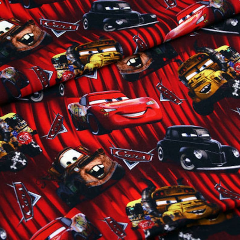Disney Pixar Cars & Lightening Mcqueen Fabric Cartoon Fabric - Etsy