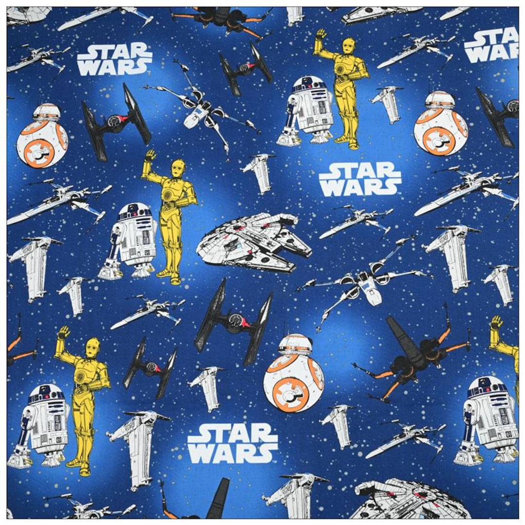 Star Wars Fabric Animation Fabric Cartoon Canvas Fabric Pure Cotton ...