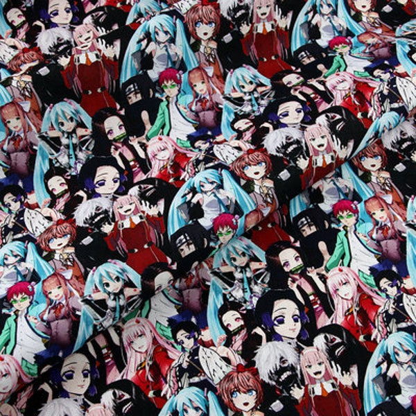 Anime Fabric - Etsy