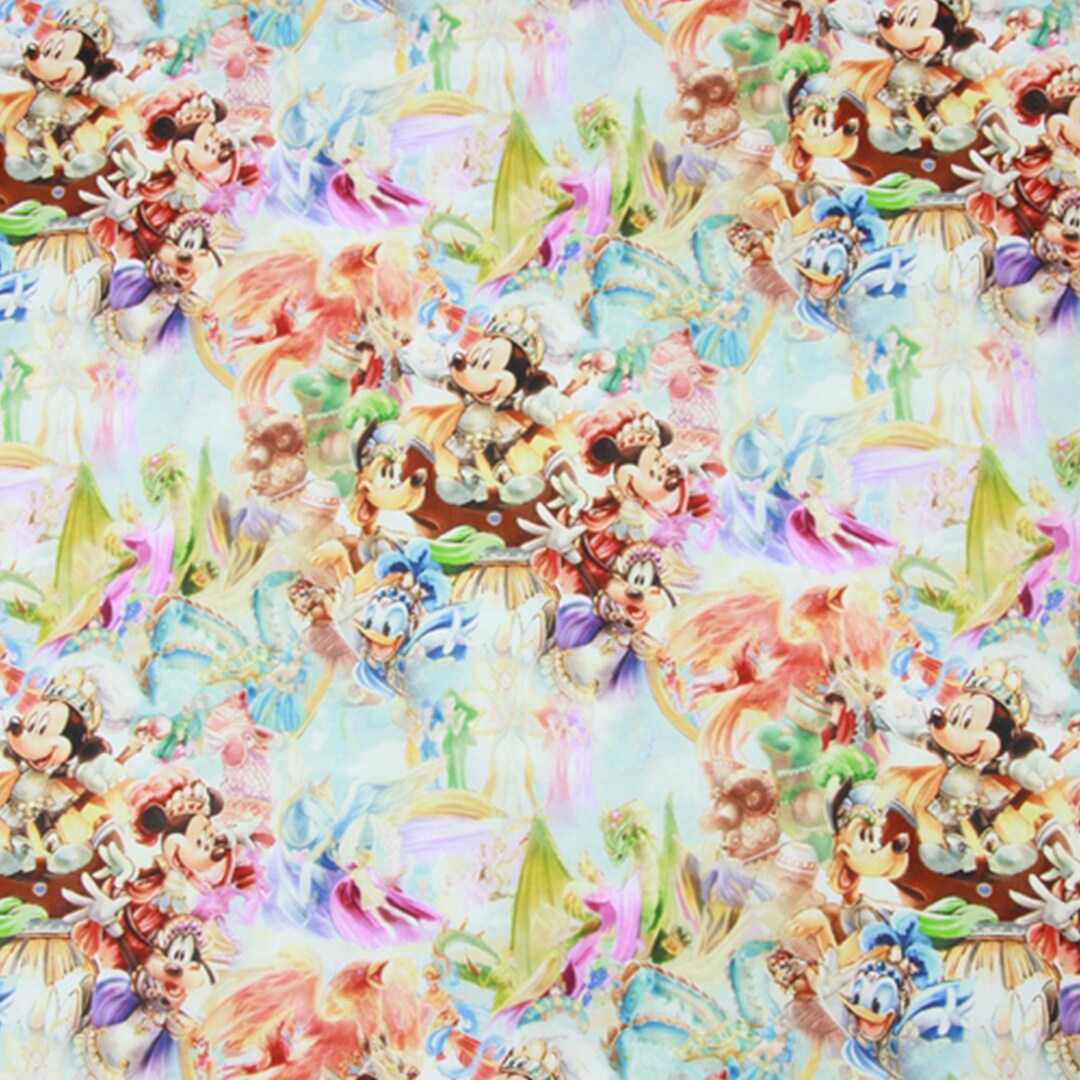 Mickey Mouse and Friends Fabric Cartoon Fabric 100% Cotton Fabric by ...