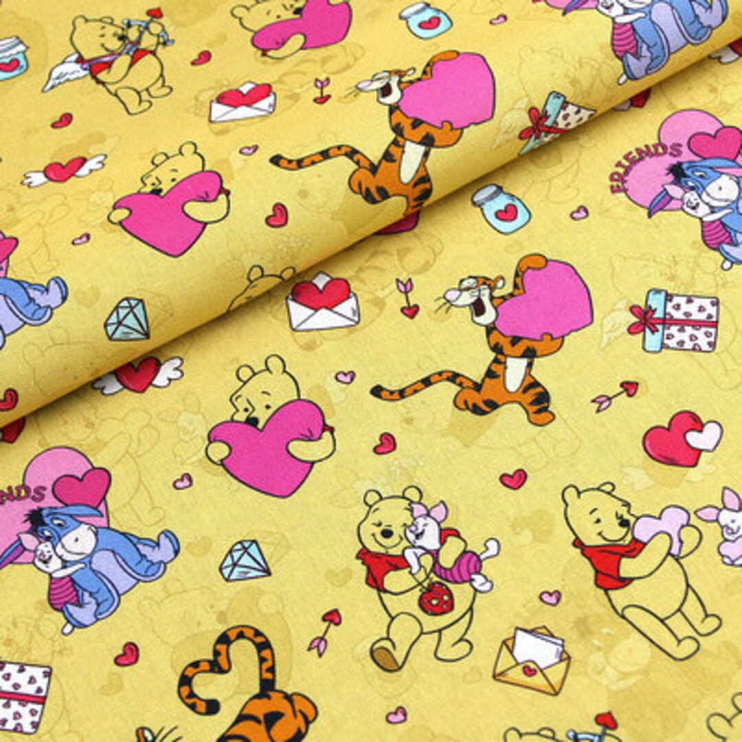 Winnie the Pooh Fabric Tigger Piglet Eeyore Fabric Cartoon Fabric Pure ...