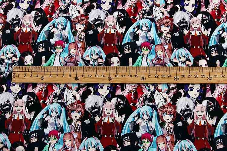Japanese Anime Fabric Animation Fabric Cartoon Fabric Pure - Etsy