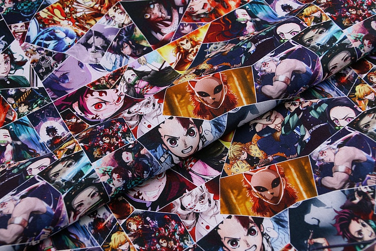 Japanese Anime Fabric Animation Fabric Cartoon Fabric Pure - Etsy